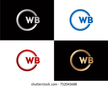 Wb Logo Letter Design Vector Red Stock Vector (Royalty Free) 752043688 ...