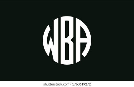 Wba Circle Emblem Abstract Monogram Letter Stock Vector (Royalty Free) 1763619272 | Shutterstock