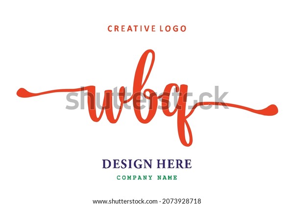 Wbq Lettering Logo Simple Easy Understand Stock Vector (Royalty Free ...