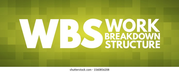 Wbs Work Breakdown Structure Acronym Business: Stock-Vektorgrafik ...