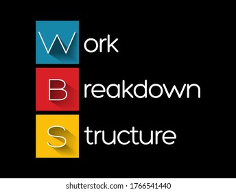 Wbs Work Breakdown Structure Acronym Business Stock Vector (Royalty ...