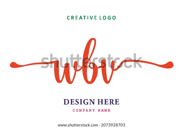 Wbv Lettering Logo Simple Easy Understand Stock Vector (Royalty Free ...