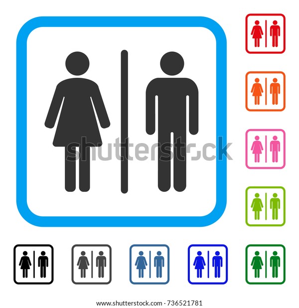 Wc Icon Flat Gray Pictogram Symbol Stock Vector (Royalty Free ...
