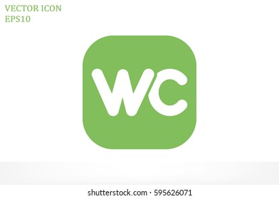 Wc Icon Vector Stock Vector (Royalty Free) 595626071 | Shutterstock