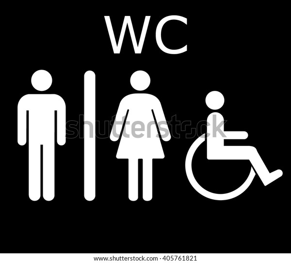 Wc Icontoilet Icon Vector Stock-vektor (royaltyfri) 405761821