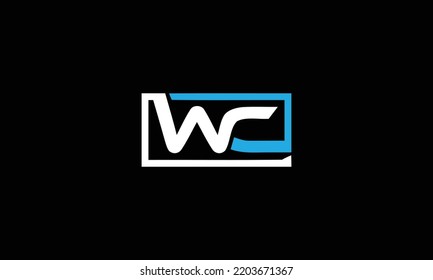Wc Logo Design Vector Illustration Stock Vector (Royalty Free ...