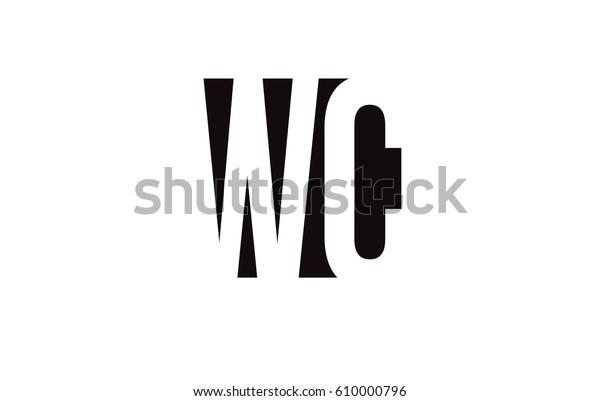 Wc W C White Letter Logo Stock Vector (Royalty Free) 610000796 ...