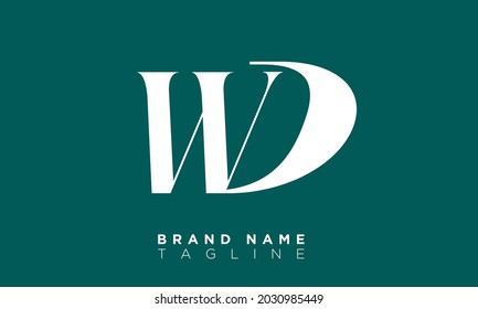 Wd Alphabet Letters Initials Monogram Logo Stock Vector (Royalty Free ...
