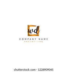 Wd Initial Signature Style Stock Vector (Royalty Free) 1228909045 ...