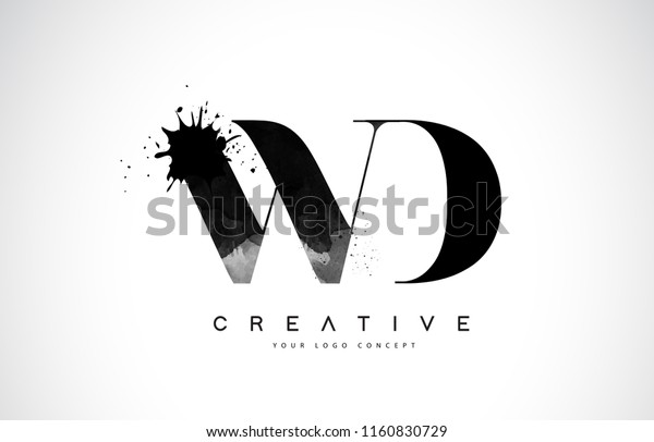 Wd W D Letter Logo Design Stock Vector (Royalty Free) 1160830729