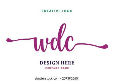 Wdc Lettering Logo Simple Easy Understand Stock Vector (Royalty Free ...