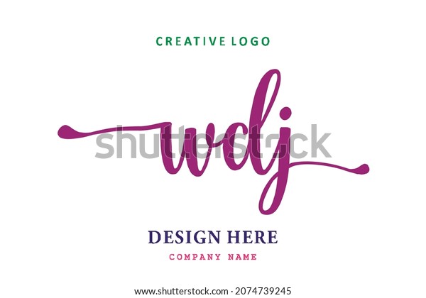 Wdj Lettering Logo Simple Easy Understand Stock Vector (Royalty Free ...