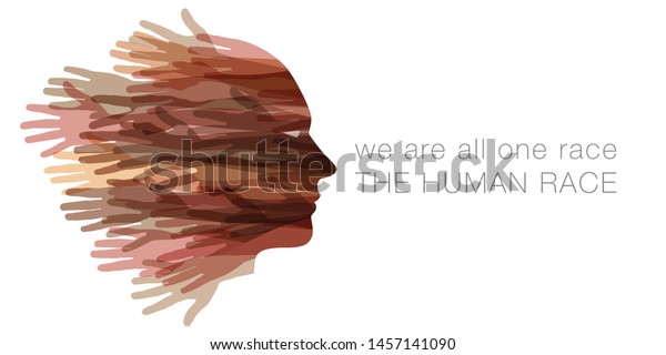 We All One Race Human Race Stock Vector (Royalty Free) 1457141090