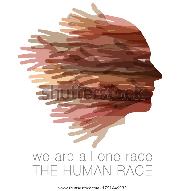 We All One Race Human Race Stock Vector (Royalty Free) 1751646935 ...