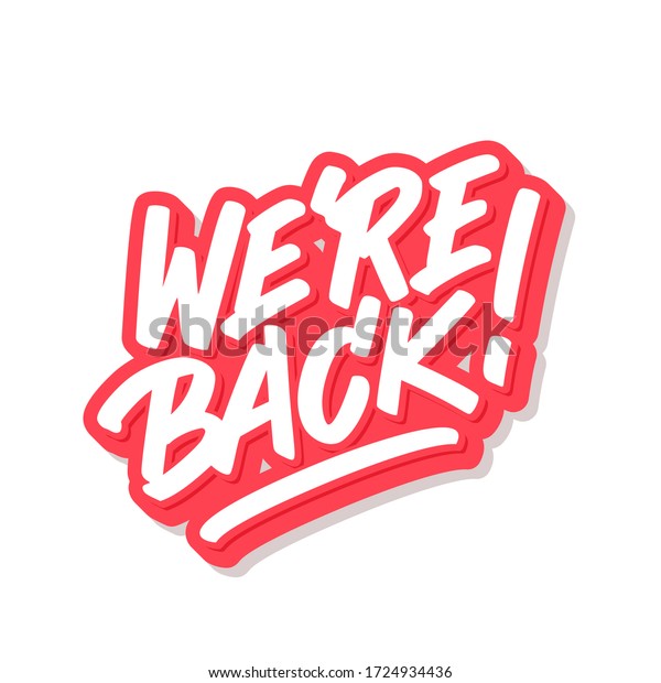 We Back Vector Lettering Stock Vector (Royalty Free) 1724934436
