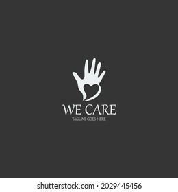 We Care Logo Design Template Vector Stock Vector (Royalty Free ...