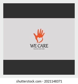 We Care Logo Hand Icon Vector Stock Vector (Royalty Free) 2021148371 ...