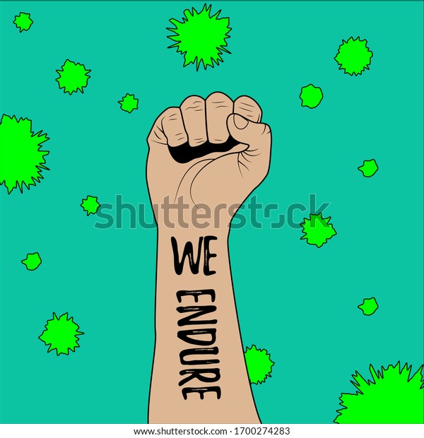 We Endure Slogan About Hope Our Stock Vector (Royalty Free) 1700274283