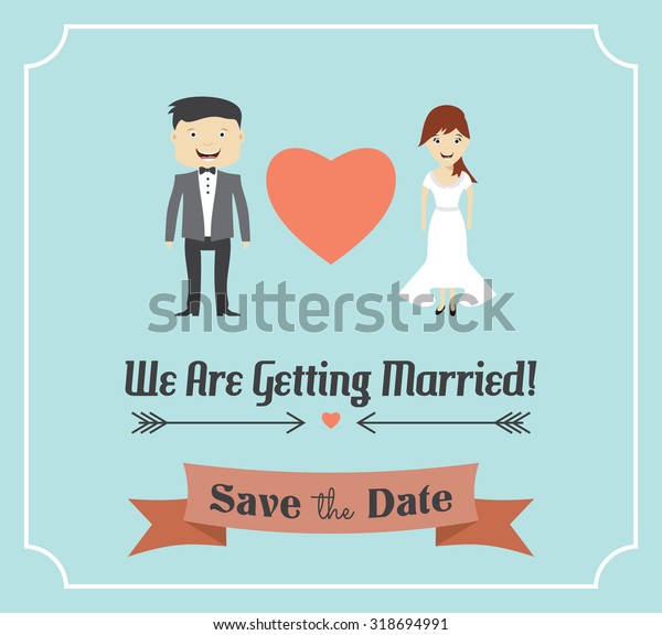 We Getting Married Template Card Stock Vector (Royalty Free) 318694991 ...