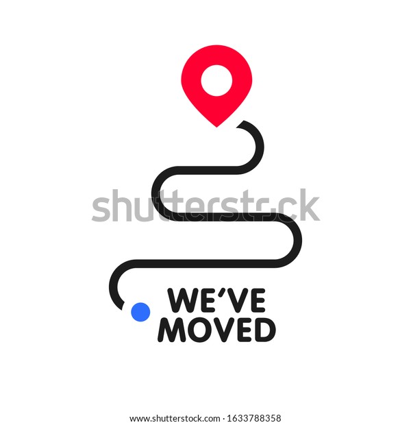 We Have Moved Sign Design Relocation Stock Vector (Royalty Free ...