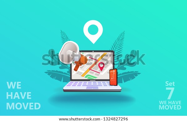 We Have Moved Vector Illustration Concept Stock Vector (Royalty Free ...