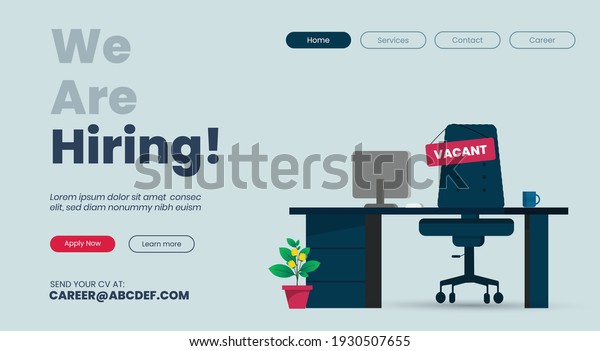 We Hiring Announcement Web Page Vacancy Stock Vector (Royalty Free ...