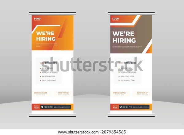 We Hiring Roll Banner Design We Stock Vector (Royalty Free) 2079654565 ...