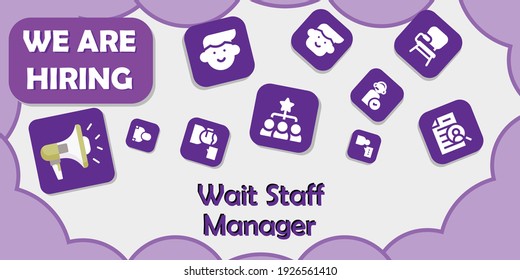 We Hiring Wait Staff Manager Vector Stock Vector (Royalty Free ...