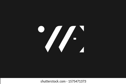 We Letter Logo Design Template Vector Stock Vector (Royalty Free ...
