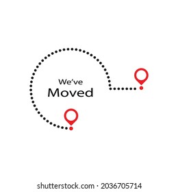 We Moved Icon Pin Vector Illustration Stock Vector (Royalty Free ...