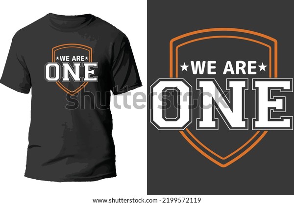 We One T Shirt Design Stock Vector (Royalty Free) 2199572119 | Shutterstock