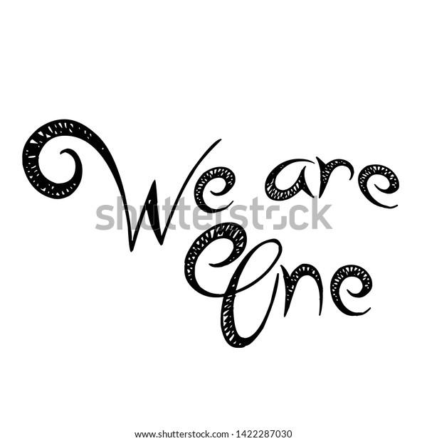 We One Typography Print Use Poster Stock Vector (Royalty Free ...