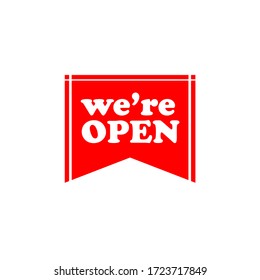 We Open Text Vector Vintage Stock Vector (Royalty Free) 1723717849 ...