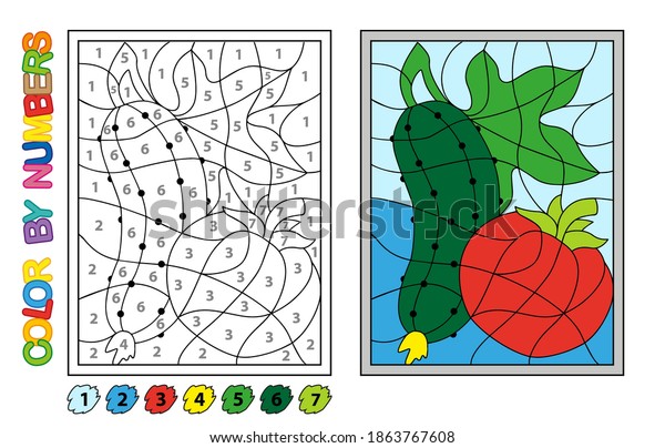 We Paint By Numbers Puzzle Game Stock Vector (Royalty Free) 1863767608 ...