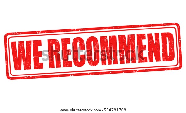 We Recommend Grunge Rubber Stamp On Stock Vector (Royalty Free) 534781708