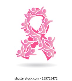 We Strong Pink Ribbon Vector Stock Vector (Royalty Free) 155725472