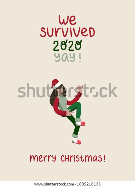 We Survived 2020 Yay Hand Drawn Stock Vector (Royalty Free) 1885218133 ...