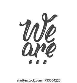 We Text Handlettering Calligraphy Vector Lettering: Vector có sẵn (miễn ...