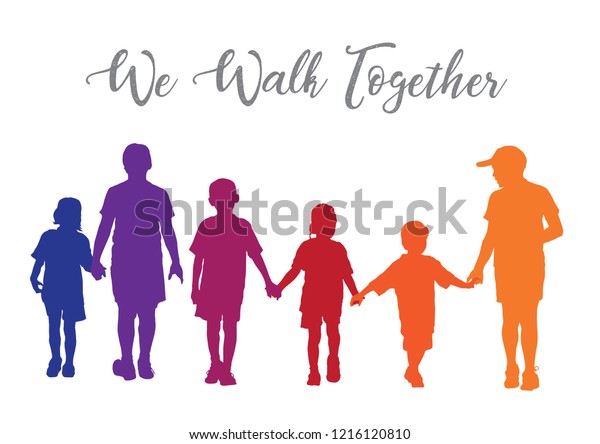 We Walk Together Stock Vector (Royalty Free) 1216120810