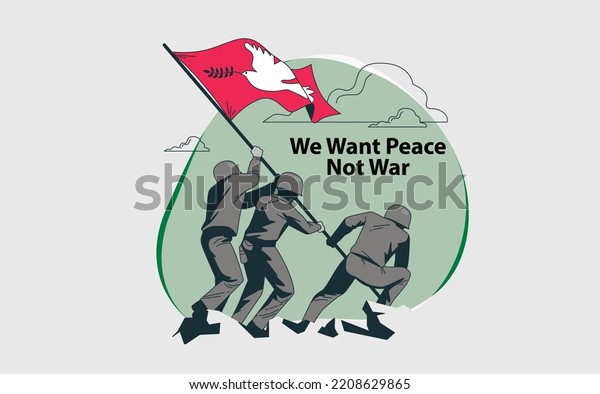 We Want Peace Not Warstop War Stock Vector (Royalty Free) 2208629865 ...