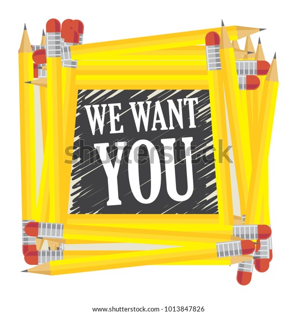 We Want You Poster Banner Abstract Stock Vector (Royalty Free ...