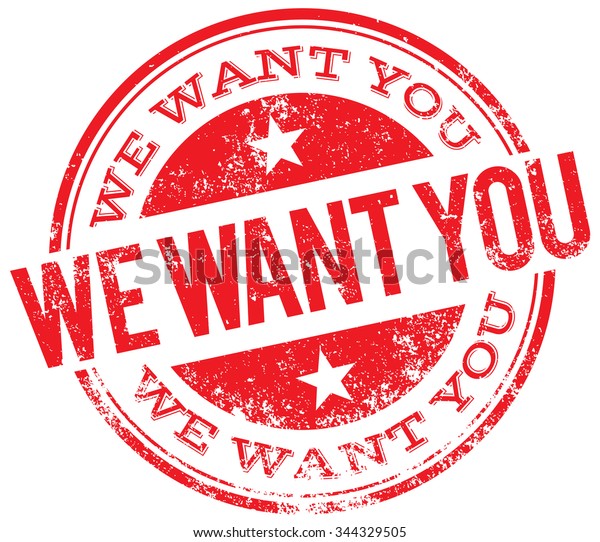 we want you stamp