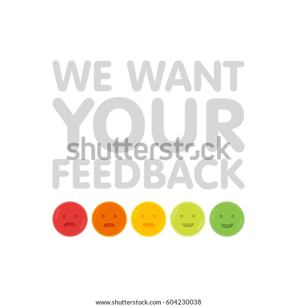 We Want Your Feedback Sign Emoticons: เวกเตอร์สต็อก (ปลอดค่าลิขสิทธิ์ ...
