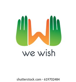 We Wish Hand Logo Stock Vector (Royalty Free) 619702484 | Shutterstock