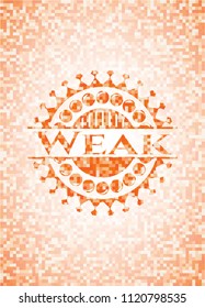 Weak Abstract Emblem Orange Mosaic Background Stock Vector (Royalty ...
