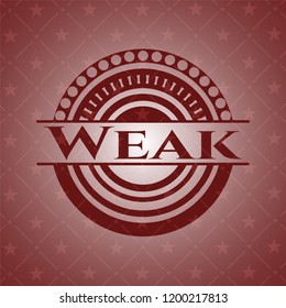 Weak Badge Red Background Stock Vector (Royalty Free) 1200217813 ...