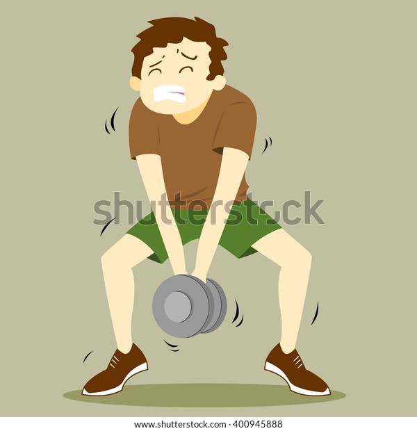 Weak Guy Feels Pain Powerless Expression Stock Vector (Royalty Free ...