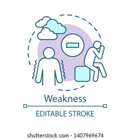 Weakness Concept Icon Stress Sickness Disease Stock Vector (Royalty ...