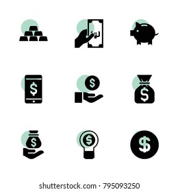 Wealth Icons Vector Collection Filled Wealth Stock Vector (Royalty Free ...