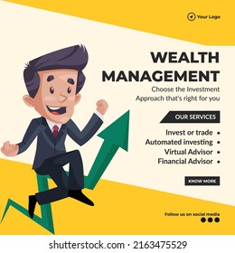 Wealth Management Banner Design Template Stock Vector (Royalty Free ...